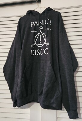 NWOT 2XL Gray Panic! At The Disco Logo Pullover Hoodie | eBay