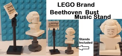 LEGO Minifigure Beethoven Bust Printed Sheet Music Stand MUPPETS Ralph ...