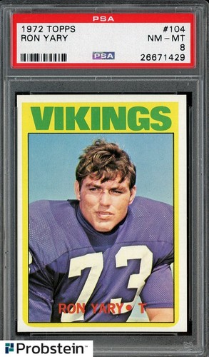 1972 Topps Football #104 Ron Yary Vikings RC Rookie HOF PSA 8 NM-MT | eBay