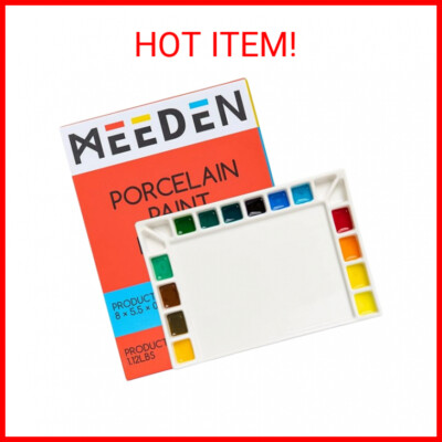 MEEDEN 18-Well Porcelain Artist Paint Palette, Mixing Art Ceramic ...