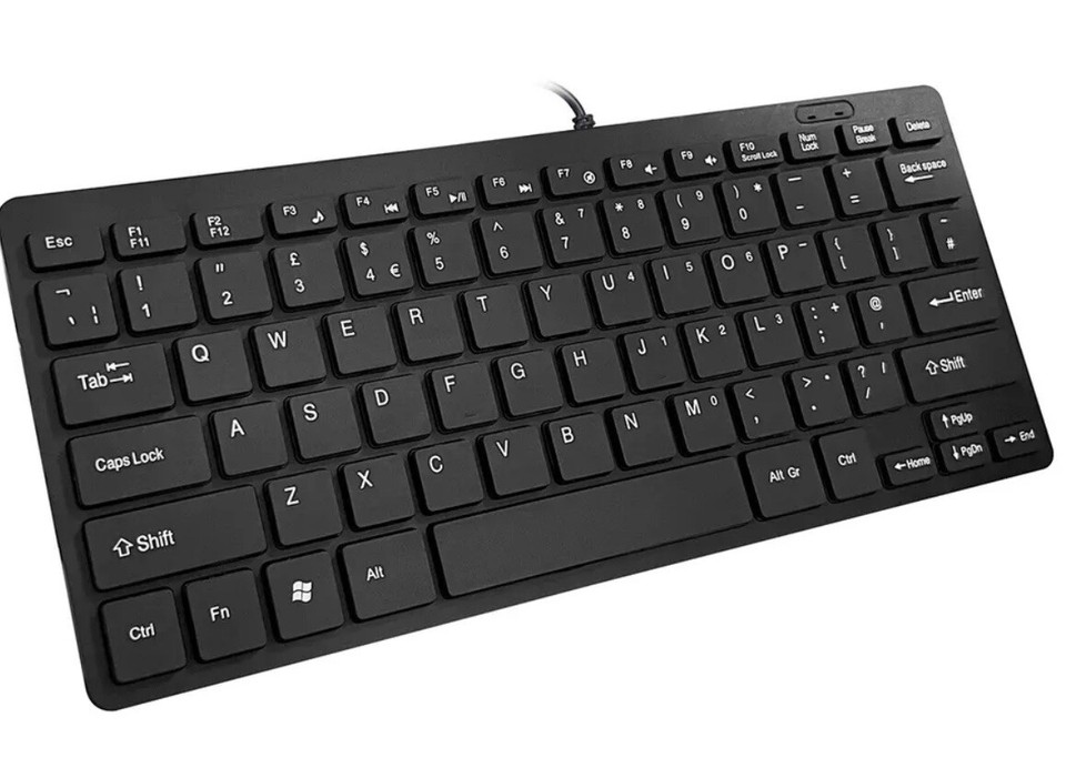 Mini USB Black UK Qwerty Layout Keyboard Suitable For Windows & Mac New ...