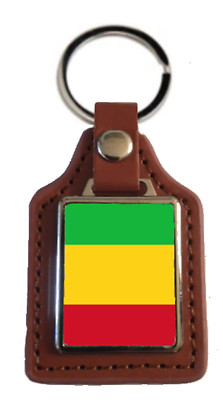 Mali Brown Leather Souvenir Square Key Fob And Gift Bag | eBay UK