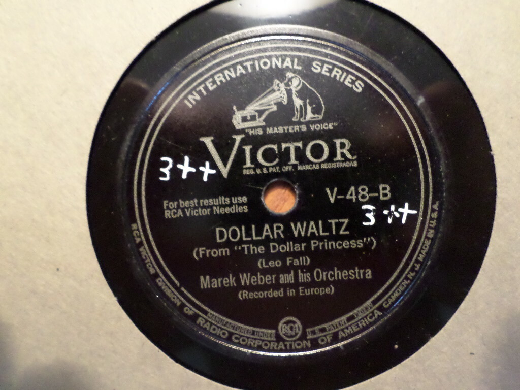 VICTOR 78 RECORD v 48/MAREK WEBER/INDRA WALTZ/DOLLAR WALTZ/ EX+ | eBay