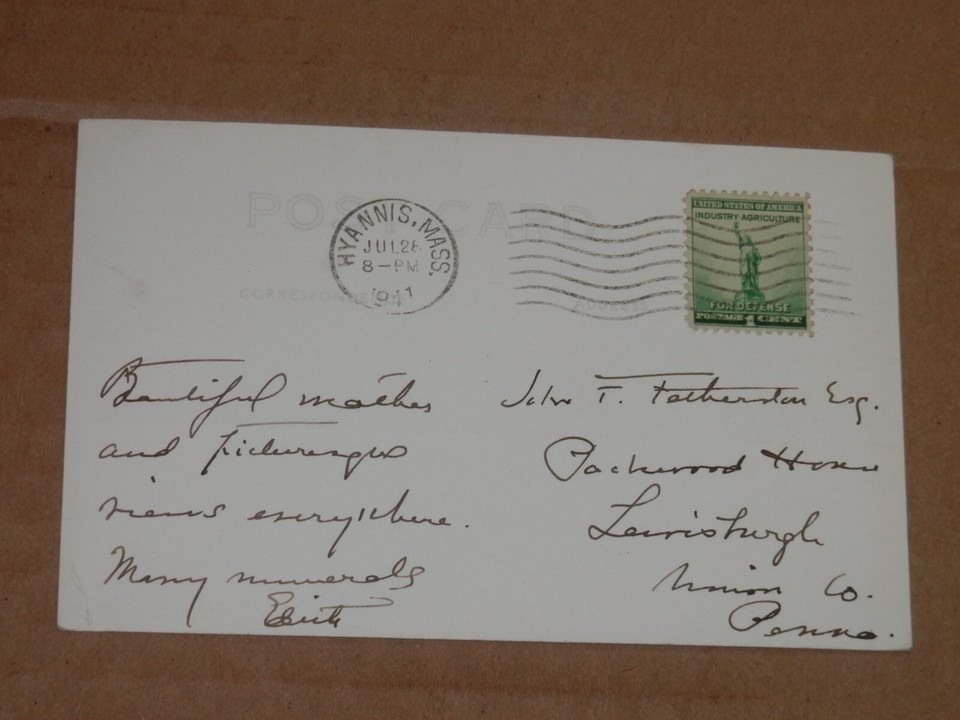 PROVINCETOWN MA - 1941 REAL-PHOTO POSTCARD W.G. STIFF JOHN FETHERSTON ...