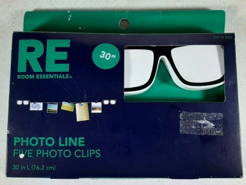 Photo Line Five Photo Clips 30" Line RE Room Essentials New | eBay