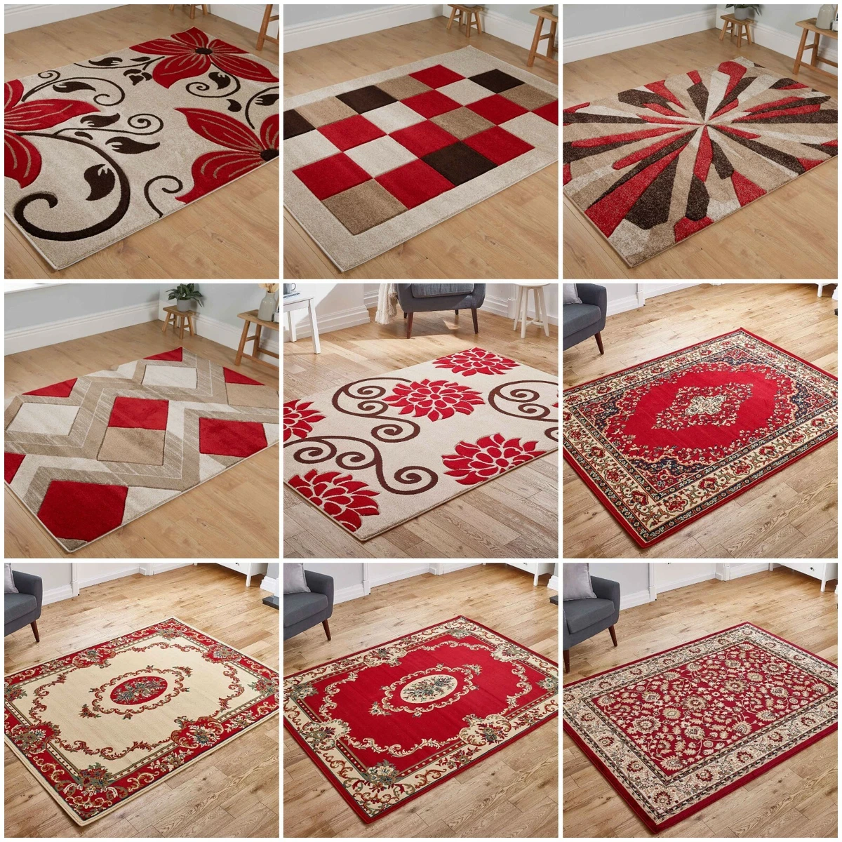 Red Patterned Rug Living Room | Cabinets Matttroy