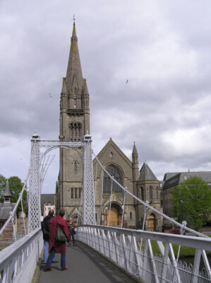 Photo 6x4 Bridge and Church, Inverness Looking east towards Bank Street ...