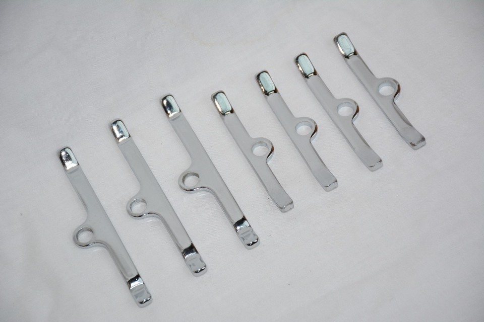7) Chrome Valve Cover Spreader Bars Hold Downs BIG BLOCK Chevy BBC 396 ...