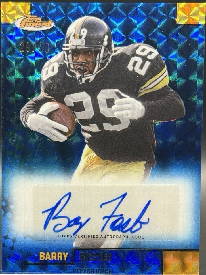 2024 Topps Finest - Flashback Autographs Barry Foster #FBA-BF Blue ...