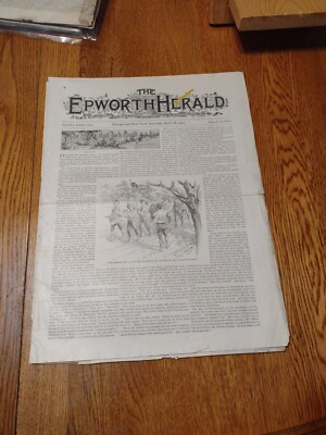 ANTIQUE - THE EPWORTH HERALD NEWSPAPER. APRIL 28, 1900 | eBay