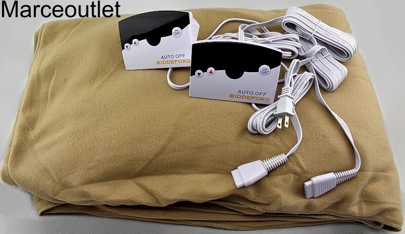 Biddeford Comfort Knit Heated Blanket KING Fawn | eBay