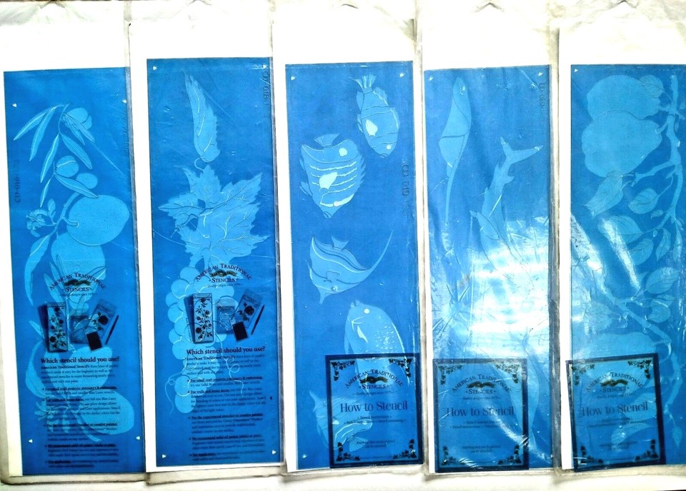 American Traditional Classic Stencil Dimensions (3 part overlay 5"x16 ...