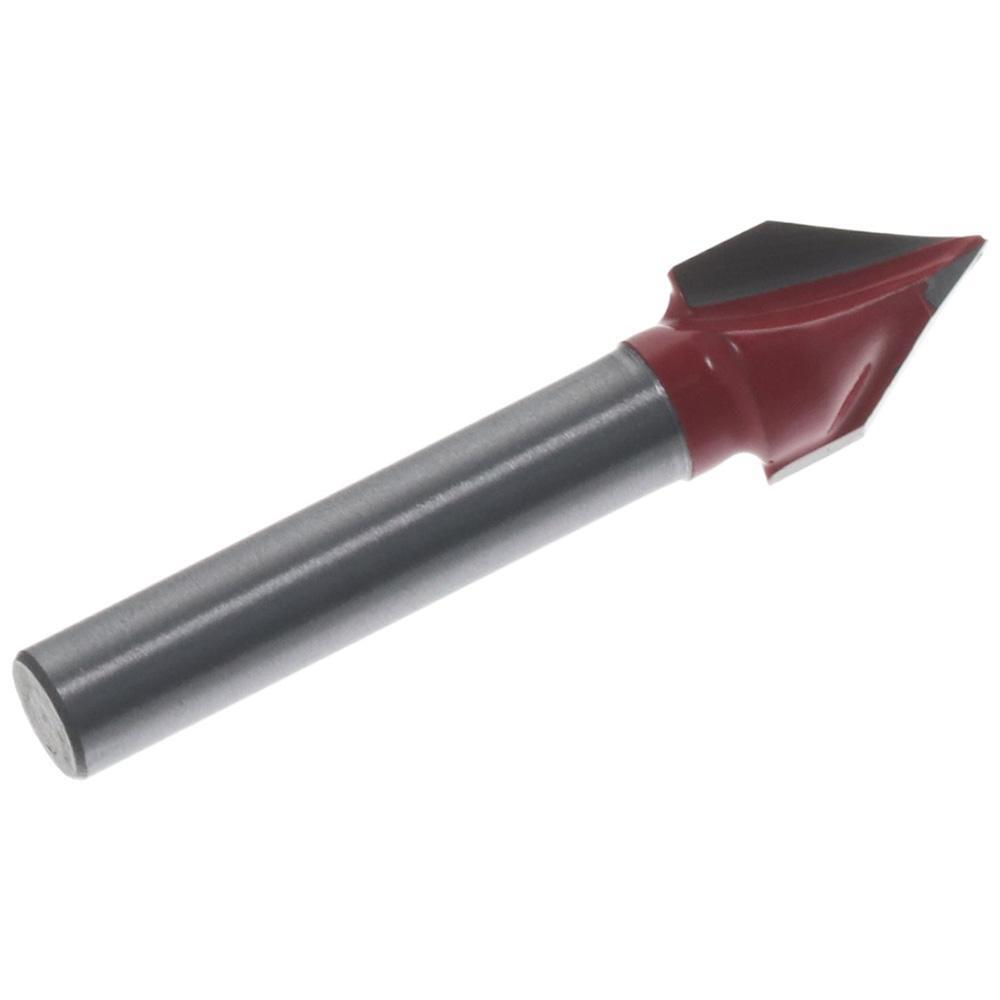 60-Degree 6MM Router Bits Cutting Dia CNC V Bit Woodworking Door ...