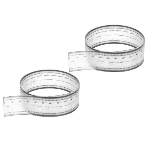 Film Flexible Ruler 80cm 0.1mm Scale with R Angle and Width Lines, 2 ...