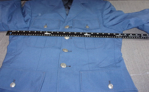 4 BUTTON MENS JACKET COAT UNIFORM DRESS BLUE OFFICER CADET USAF US AIR ...
