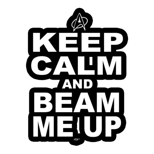 2 x Large Car Stickers - keep calm and beam me up Decal Bumper Laptop ...