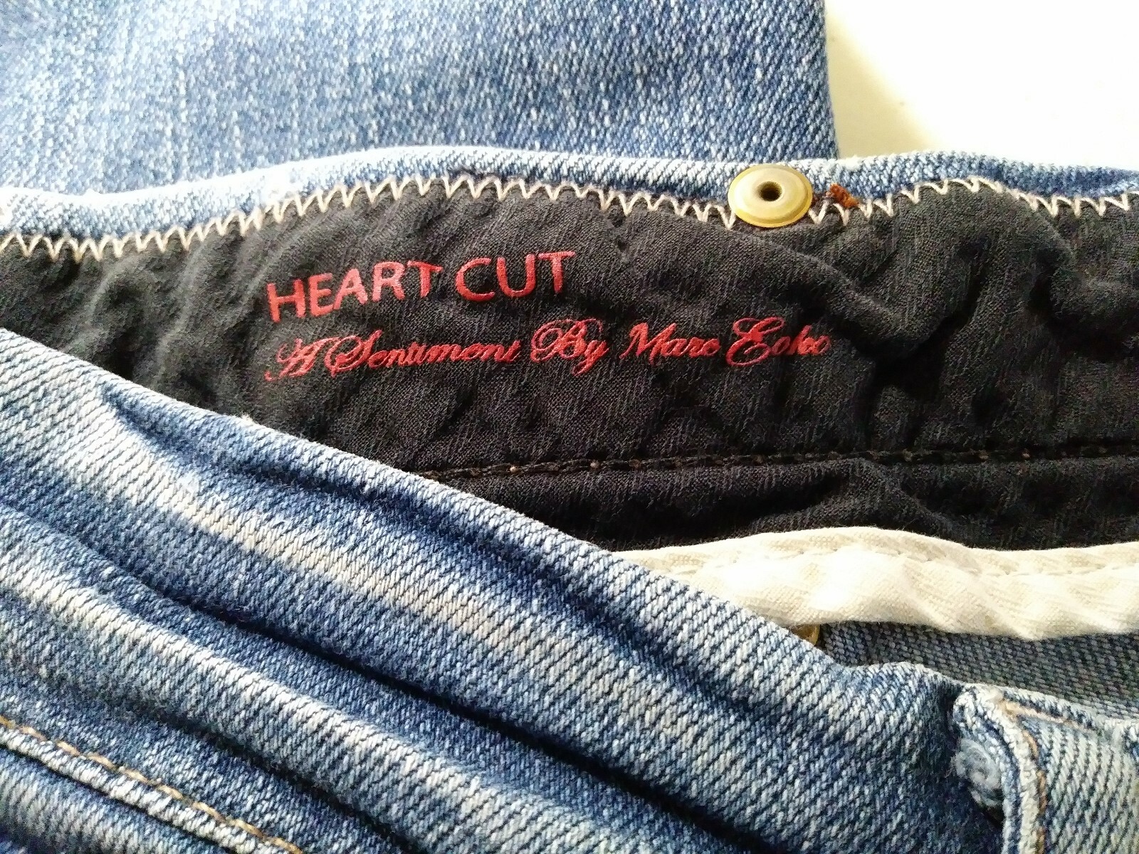 Red Jeans by Marc Ecko /Jr Sz 9 Heart Cut, Straight-leg, Medium Wash 33 ...