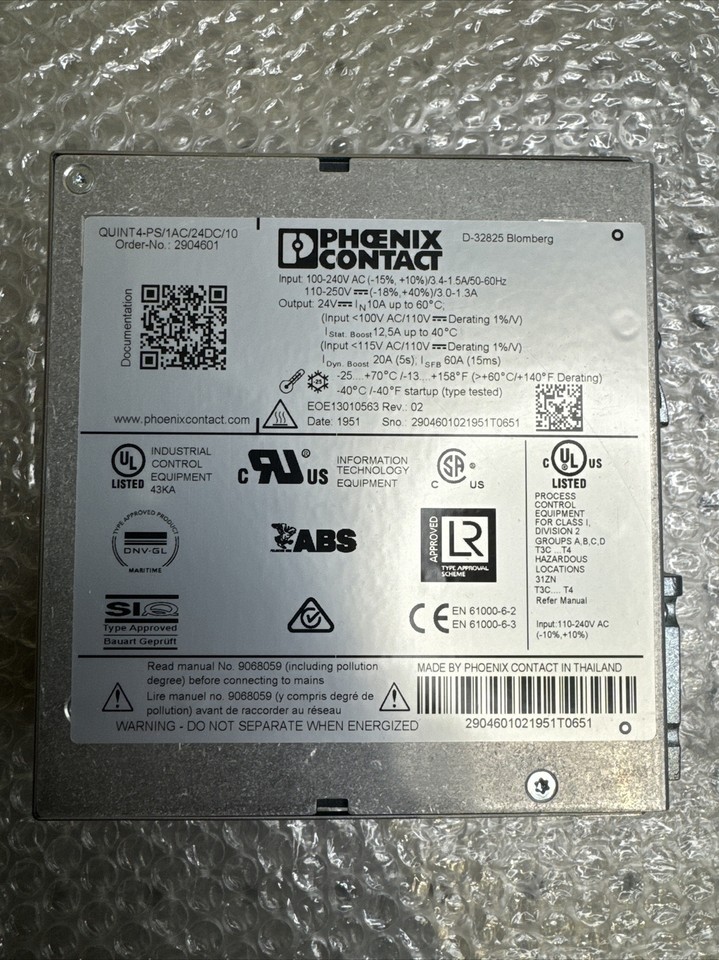 Phoenix Contact 2904601 QUINT4-PS1AC/24DC/10 module | eBay