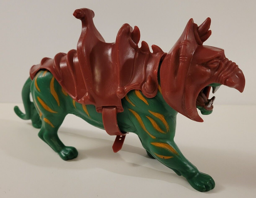 1980's BATTLE CAT Vintage MOTU HE-MAN Complete CRINGER Figure SADDLE ...