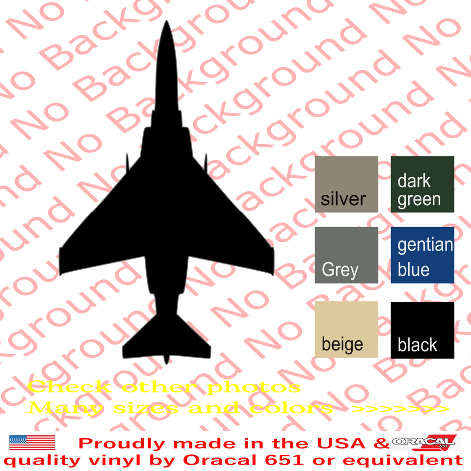 F-4 F4 Phantom Vinyl Decal Die Cut Sticker Jet Fighter Air Force Rhino ...