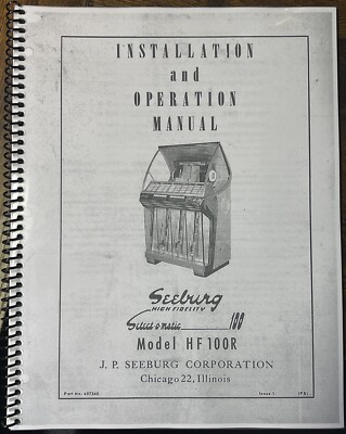 *NEW* Seeburg Model R Installation And Operation Manual | eBay