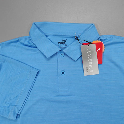 Puma Cloudspun GRYLBL Polo Golf Shirt 532367 Azure Blue UPF 50 Men's ...