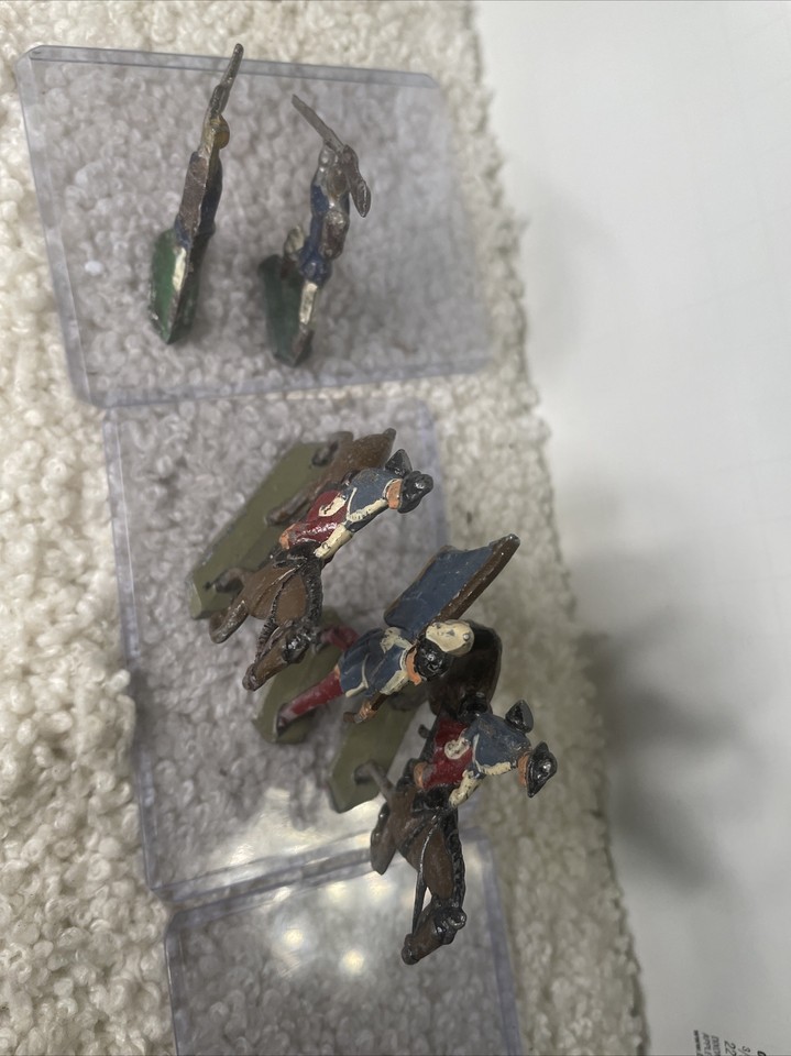 Vtg Toy Soldiers Lead Painted Flat Calvary Lot Of 5 | eBay