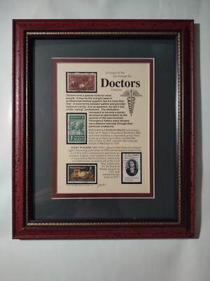 Doctors Postal Stamp Wall Plaque Framed MD A1 | eBay