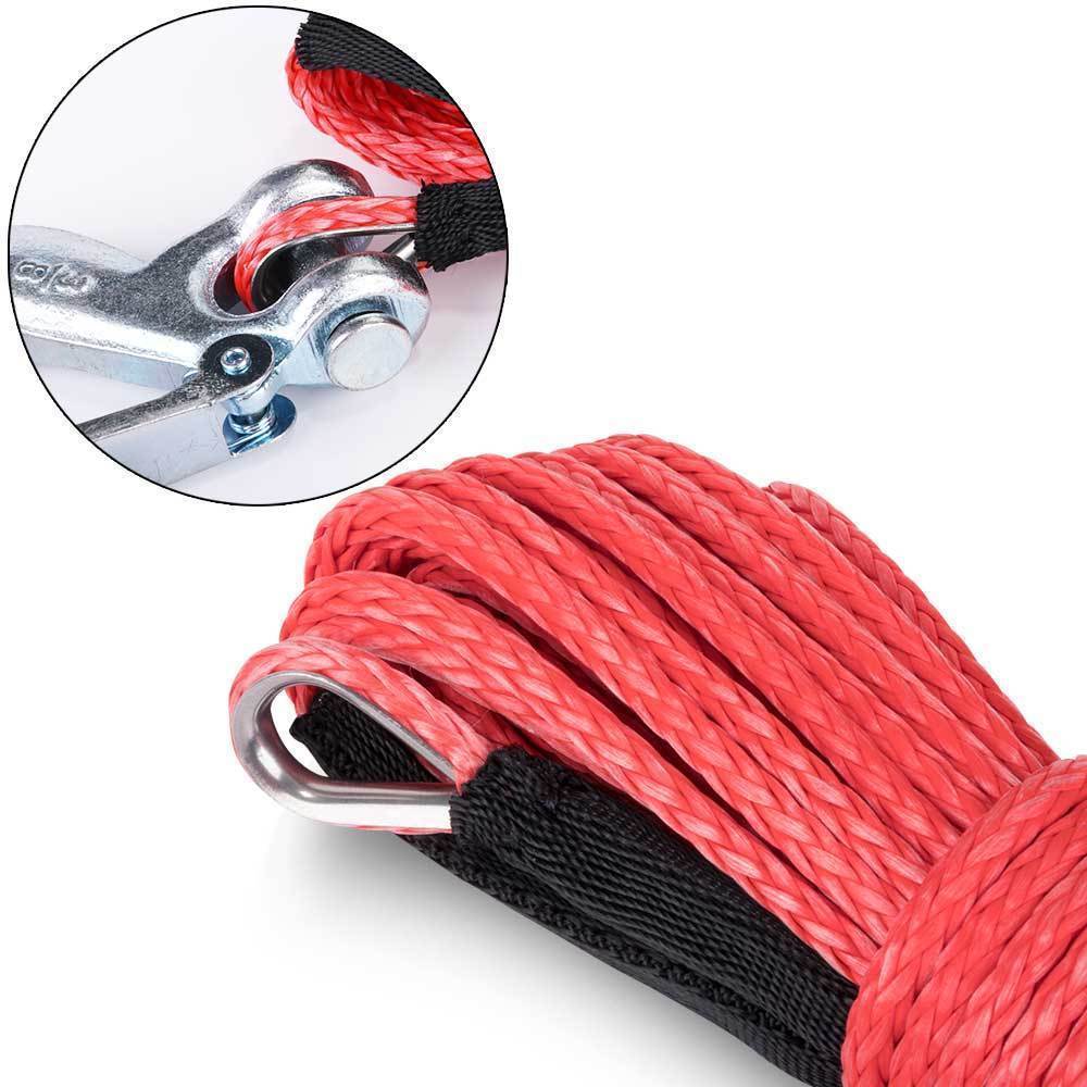 Dyneema SK75 Winch Rope Red Synthetic High Strength 5mm x 15M ATV Boat ...