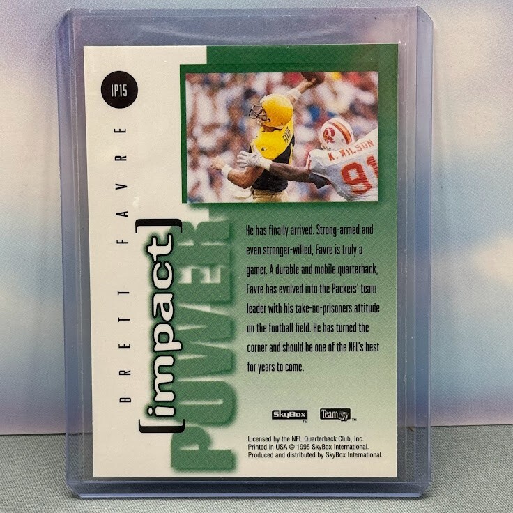 1995 Skybox Impact Power Brett Favre #IP15 Green Bay Packers HOF | eBay