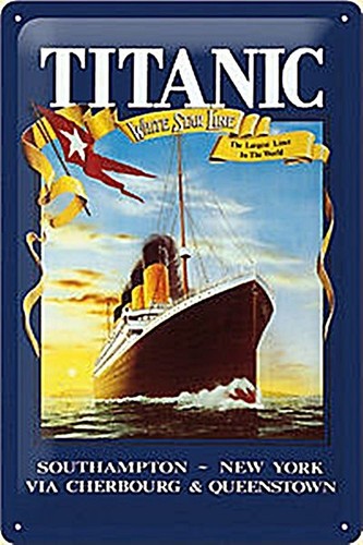 Titanic White Star embossed metal sign 300mm x 200mm | eBay