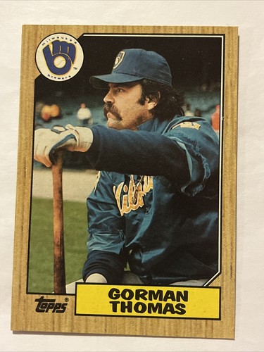 1987 Topps Milwaukee Brewers Baseball Card #495 Gorman Thomas | eBay