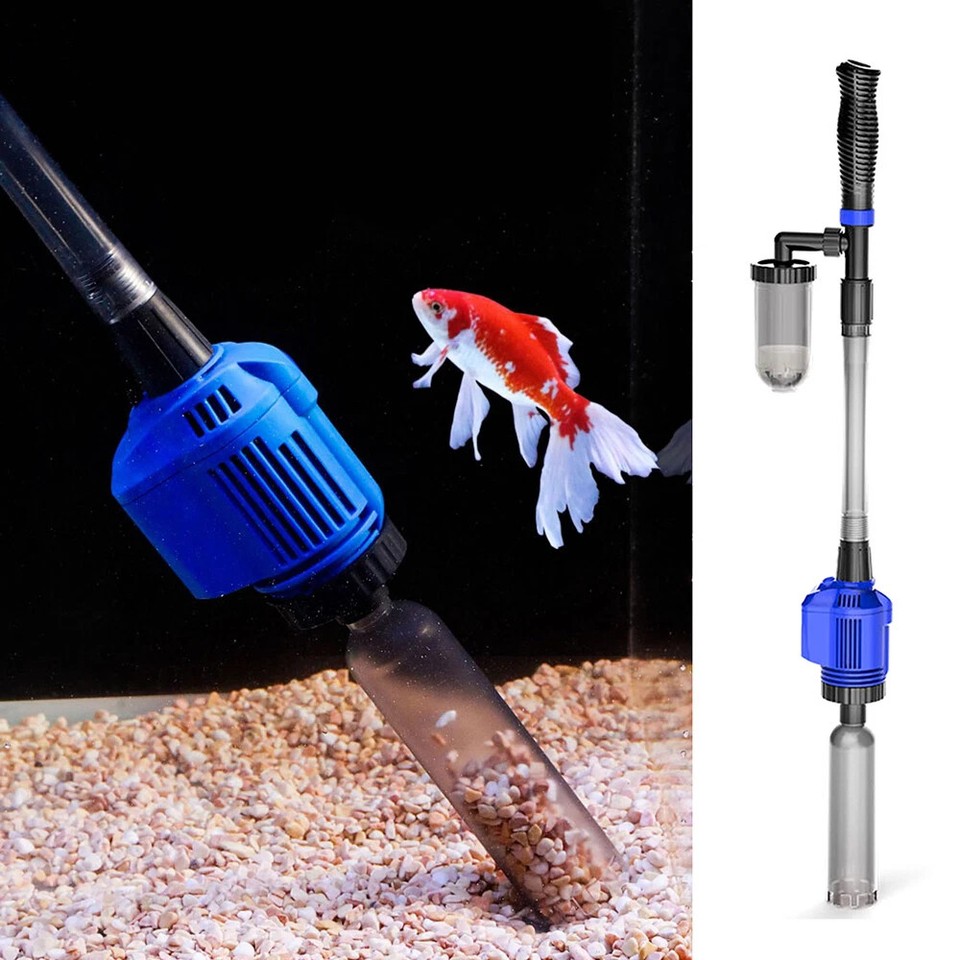 Electric Fish Tank Cleaner Vacuum Siphon Change Gravel Aquarium Pump ...