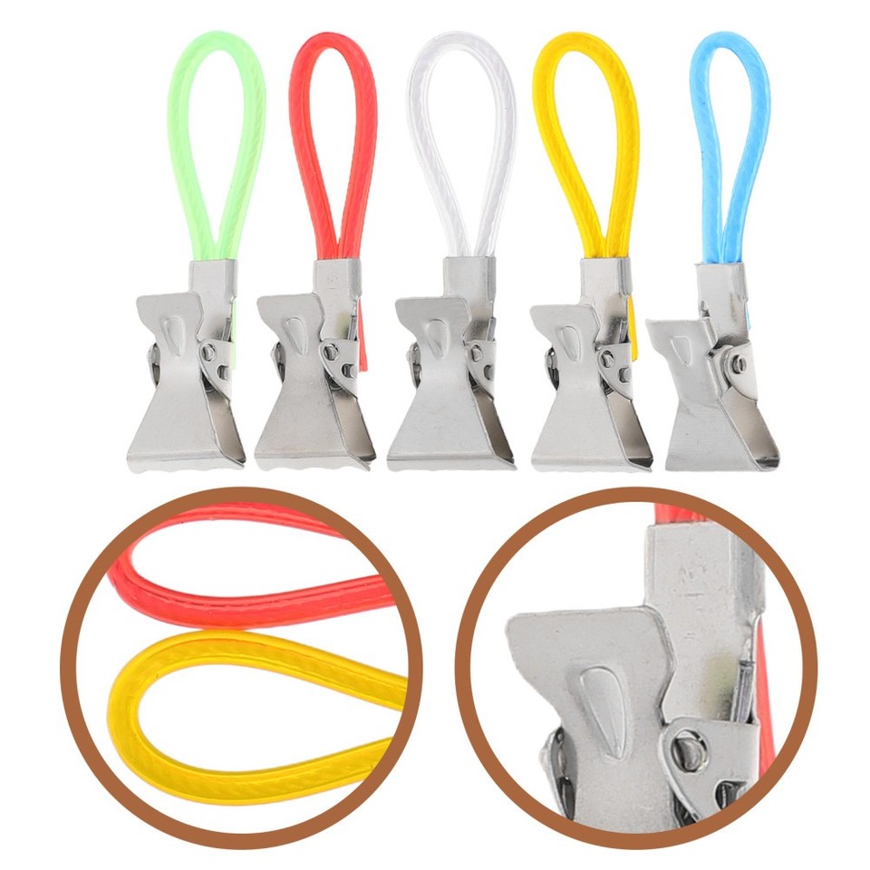 10 Pcs Sturdy Clips for Hand Towels Clamps Beach Chairs Cloth Hook ...