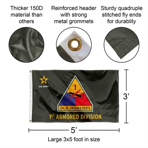 US Army 1st Armored Division Flag Large 3x5 | eBay