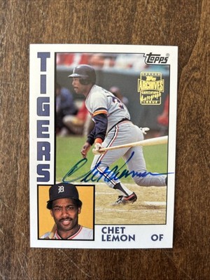 CHET LEMON AUTOGRAPHED 2005 TOPPS ALL TIME FAN FAVORITES DETROIT TIGERS ...