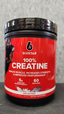 Six Star 100% Creatine Unflavored 60 Servings 300 g EXP JUN 2025 ...
