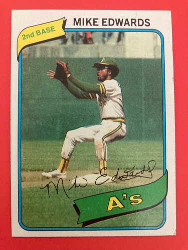 1980 TOPPS #301 MIKE EDWARDS OAKLAND ATHLETICS 033023 | eBay