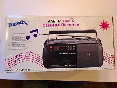 RANDIX AM/FM RADIO CASSETTE RECORDER NEW IN BOX WORKS WITH TAPE | eBay