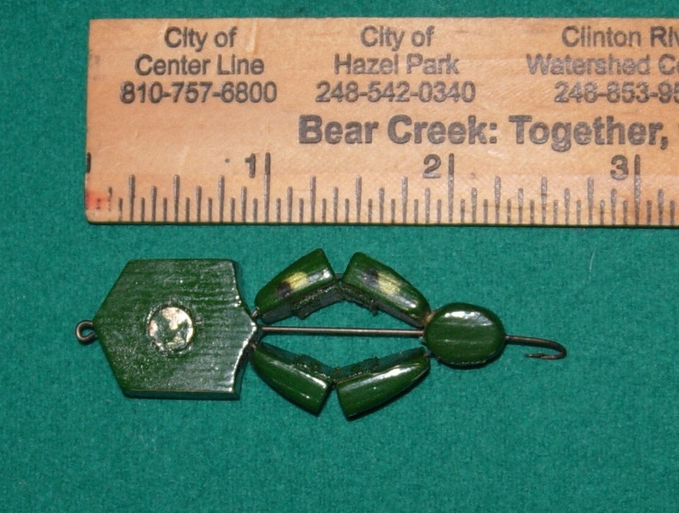 WOOD REPRODUCTION HANDMADE MINIATURE HOSMER FROG FISHING LURE | eBay