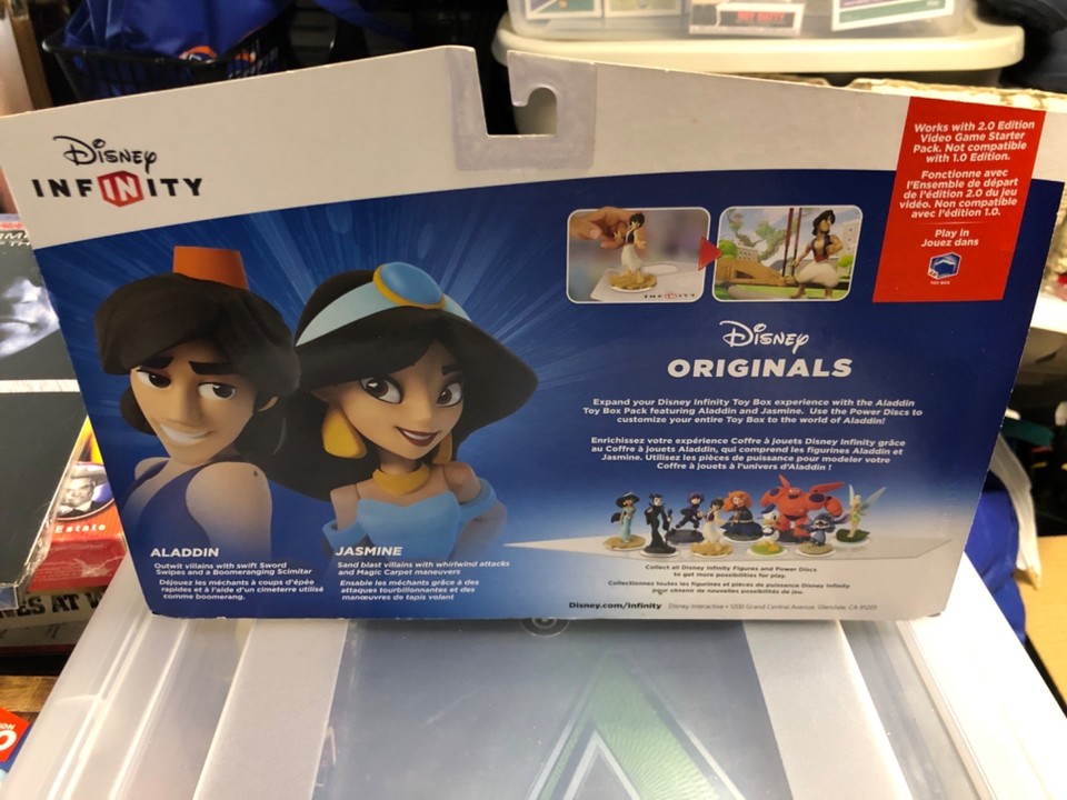 Disney Infinity Originals Aladdin Jasmine Toy Box pack figures power ...