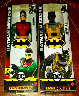 True Moves DC Batman Missions: BATMAN & ROBIN 12" Action Figures (2018 ...