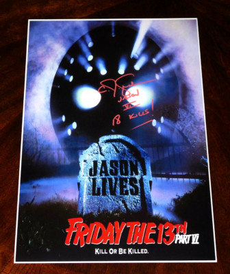 CJ GRAHAM "JASON" SIGNED FRIDAY THE 13TH PART VI JASON LIVES 12X18 ...