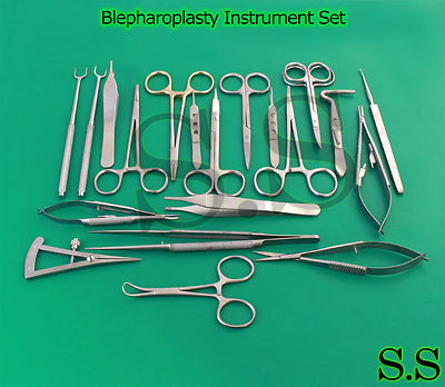 24 Pcs Blepharoplasty Surgical Instrument Set S.S-619 | eBay