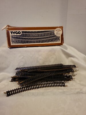 TYCO Lot HO Tru-Steel 9" Straight & Curved Train Tracks Vintage | eBay