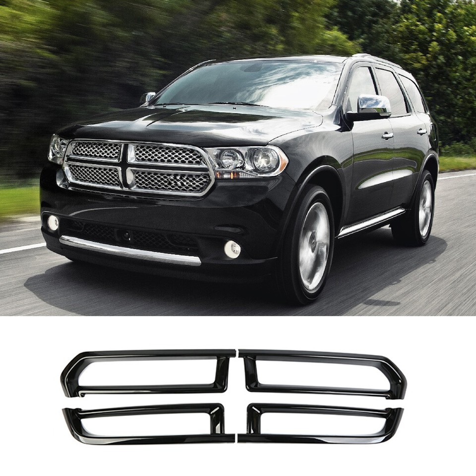 4x Black Front Grill Grille Inserts Cover Trim Bezel For Dodge Durango ...