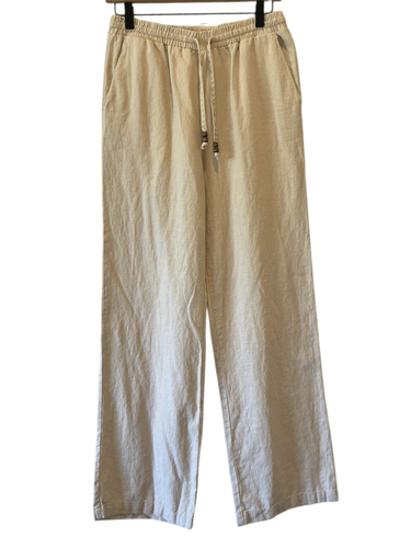 LOVE TREE Linen Drawstring Wide Leg Pants with Pockets Size Medium | eBay