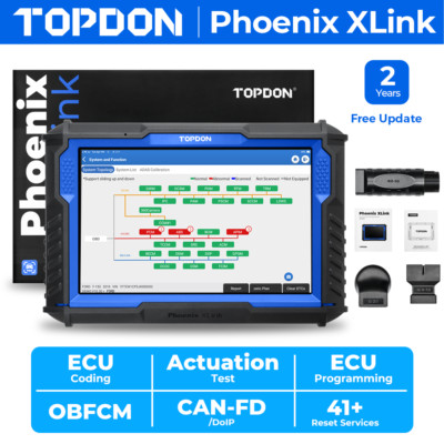 TOPDON Phoenix XLink Car Online Coding Diagnostic Scanner Tool Support ...