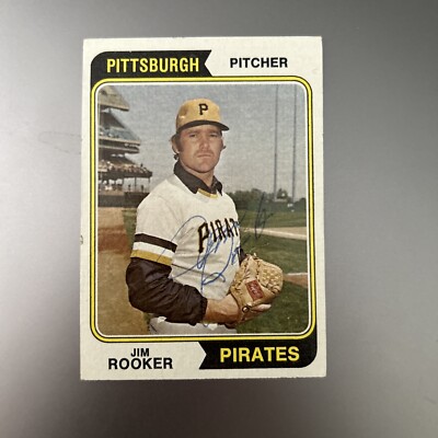 JIM ROOKER 1974 TOPPS AUTOGRAPHED SIGNED AUTO BASEBALL CARD | eBay
