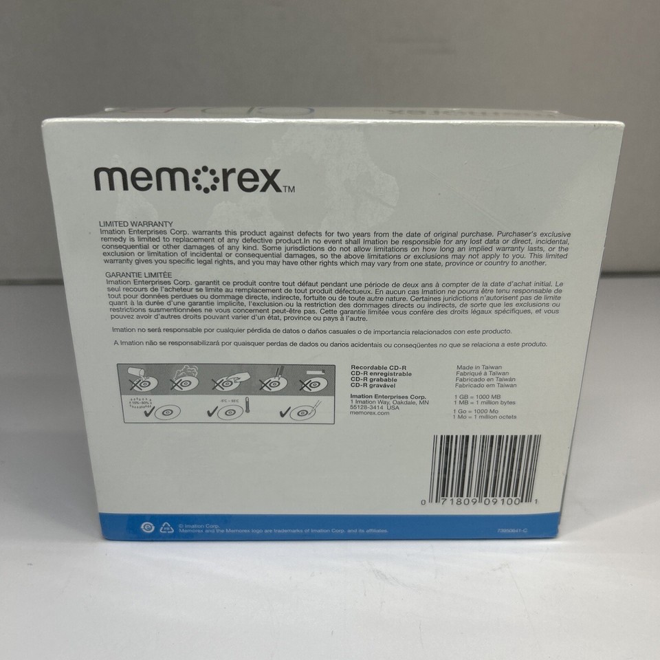 Memorex Music CD-R Recordable Blank CDs 40X 700 MB 80 min 10 Pack ...